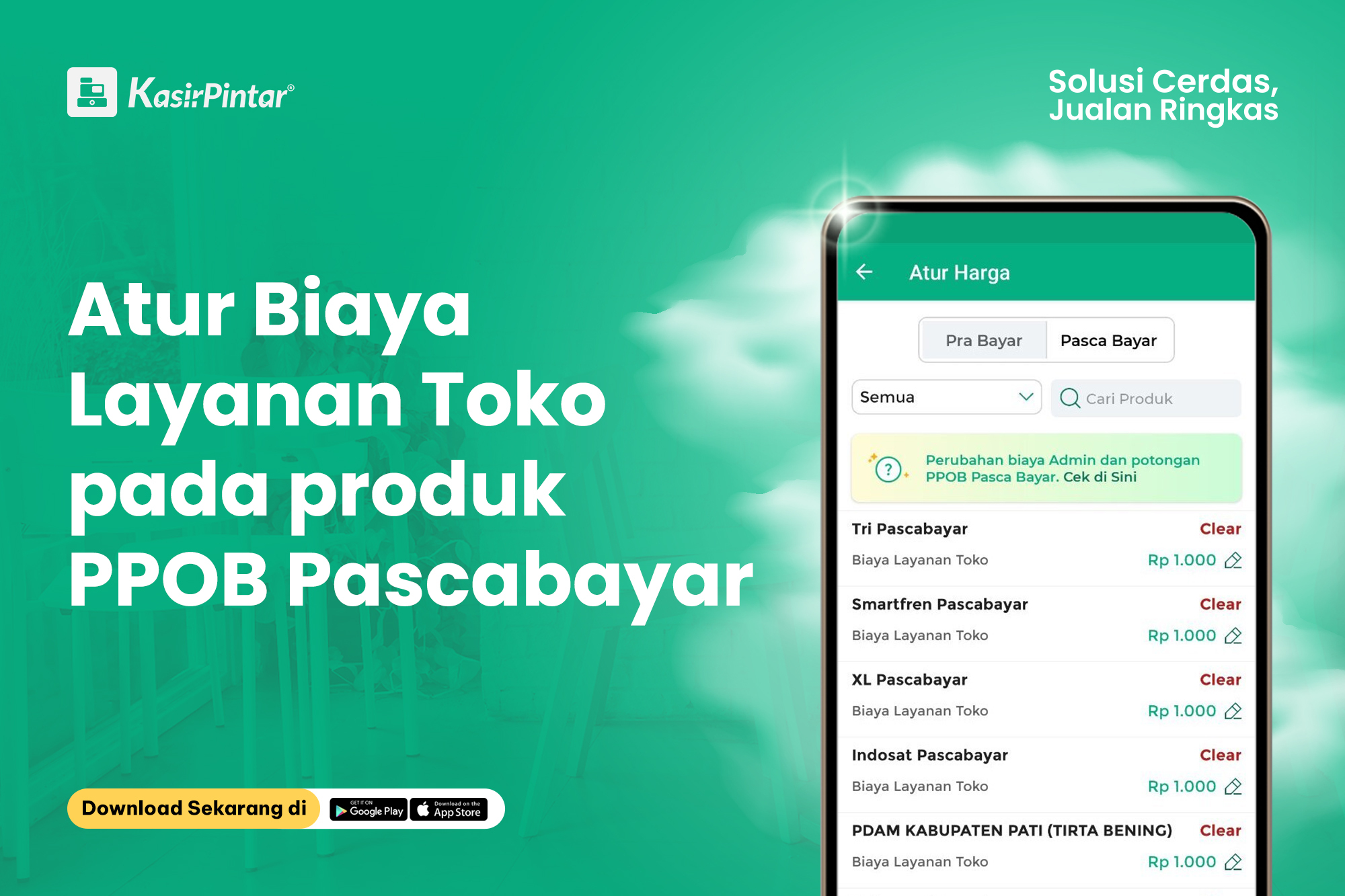 Atur Biaya Layanan Toko pada Produk PPOB Pascabayar - Blog Kasir Pintar